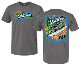 max blair 2025 speedweeks t shirt heather heavy metal