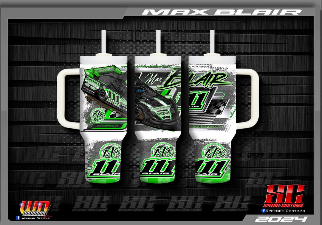 Max Blair 40oz Handle Tumbler | Team Blair Racing