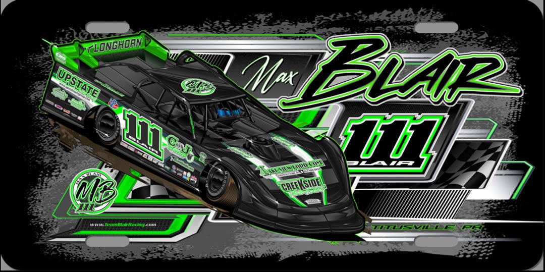 Max Blair License Plate | Team Blair Racing