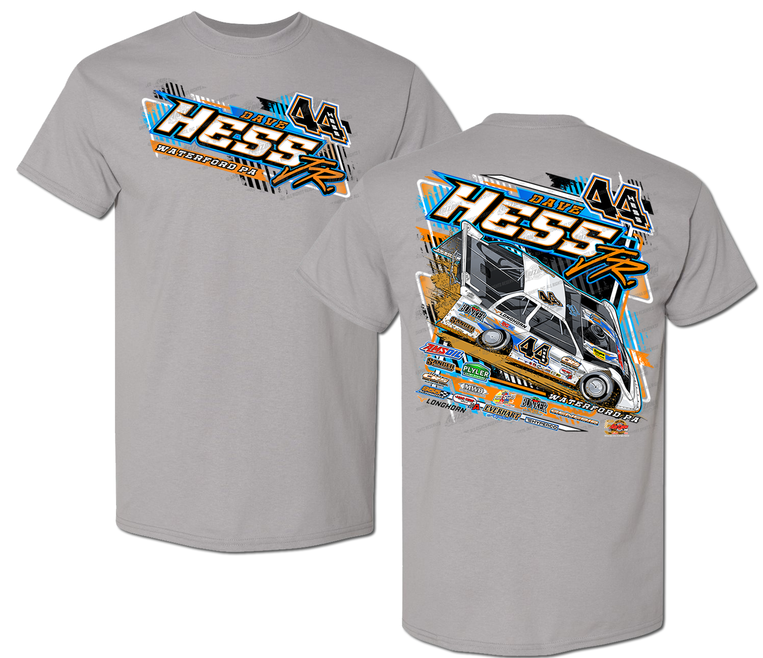Dave Hess Jr. - Late Model T-Shirt (Gravel Grey) | Team Blair Racing